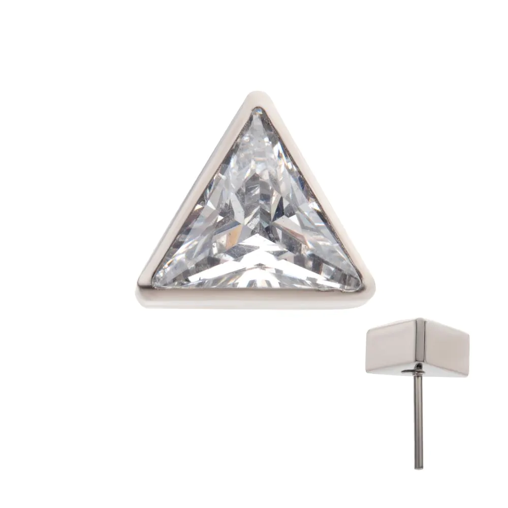 Bezel Set CZ Triangular | Southbound Tattoo
